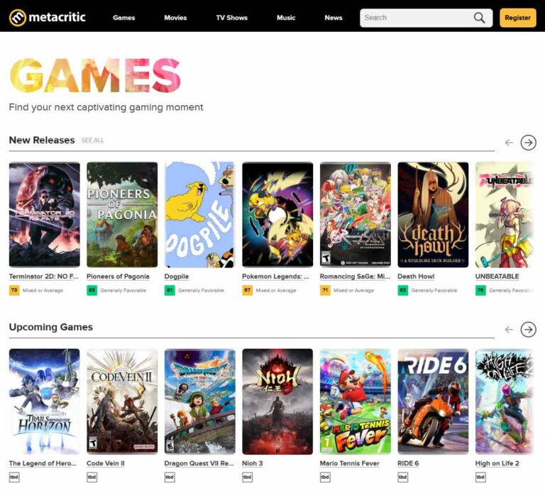 Top des meilleurs jeux Nintendo Switch en 2025 selon Metacritic ...